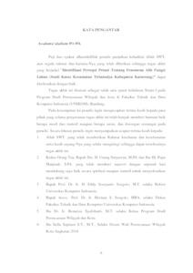 Identifikasi Persepsi Petani Tentang Fenomena Alih Fungsi Lahan (Studi Kasus Kecamatan ...